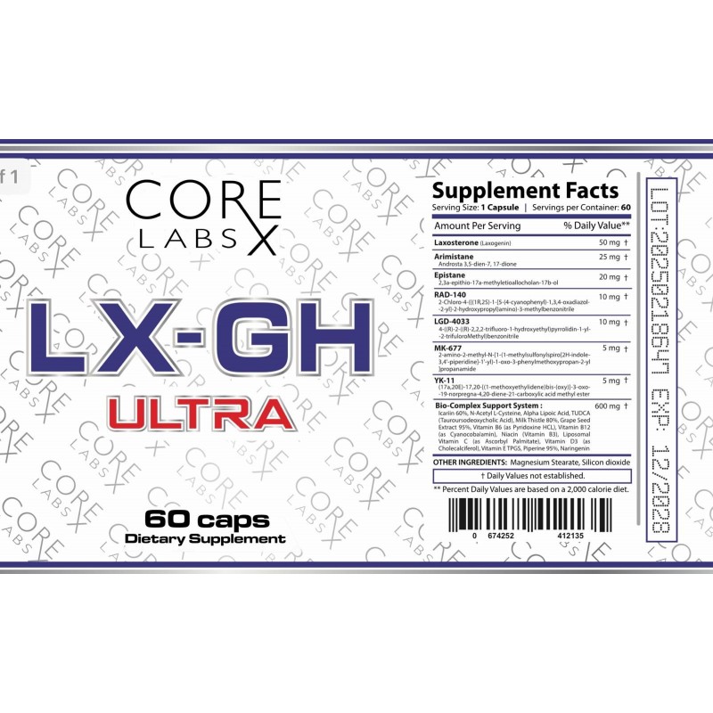 LX GH ULTRA 60 caps - STACK - CORE LABS